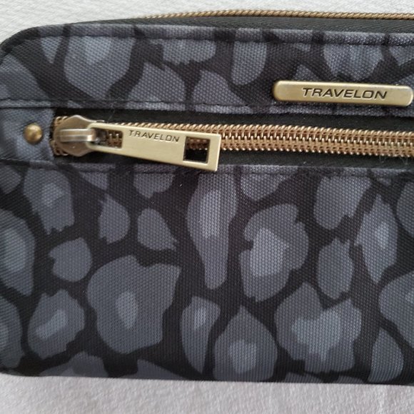 Travelon | Bags | Travelon Zip Around Wallet Canvas Animal Print | Poshmark